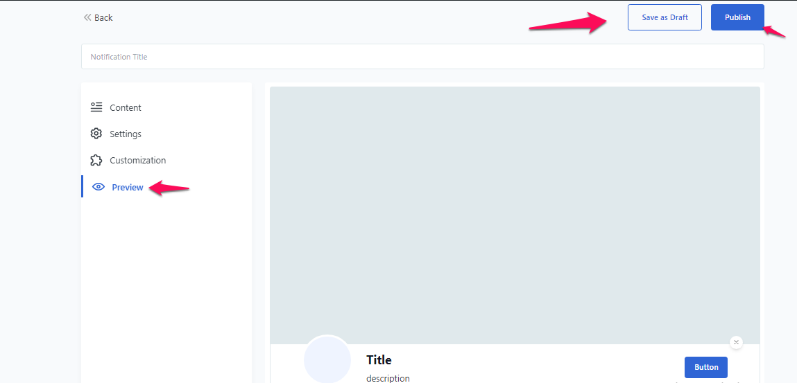 How to create a Notification? - Pop and Convert